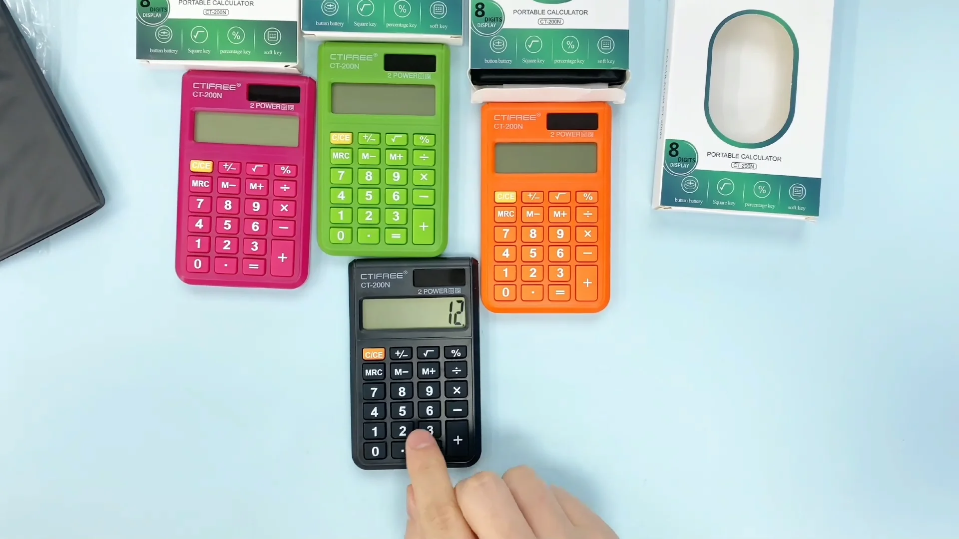 Mini Calculator Simple Basic Pocket 8-digit Solar Battery Office Dual ...