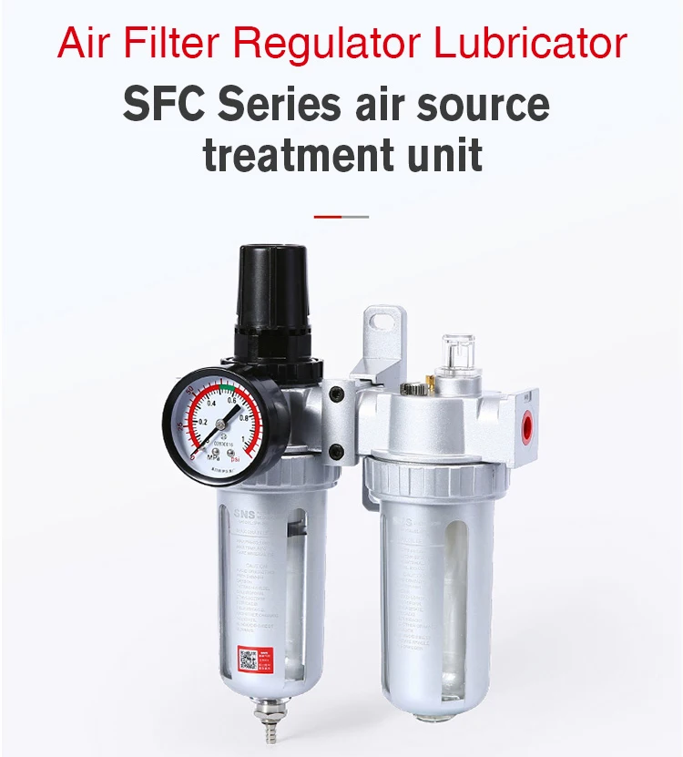 Sns Sfc Series Pneumatic Air Filter Regulator Lubricator F.r.l Air Source Treatment Unit - Buy ...