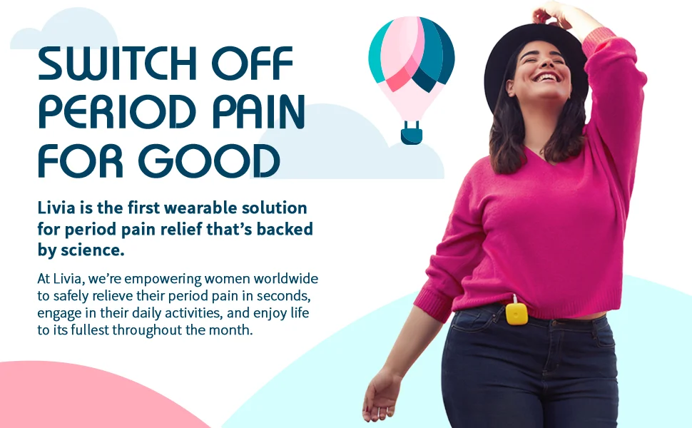 Livia Tens Ems Massager With Graphene Heating Menstrual Period Pain ...