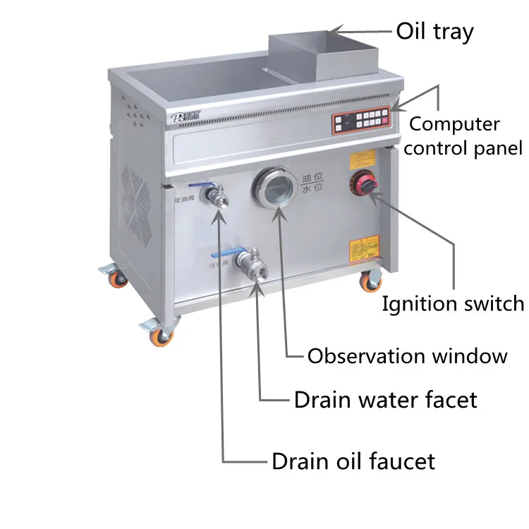 40l 60l 90l Large Capacity Water Oil Fryer Fryer Deep Fryer Gas ...