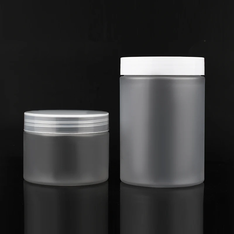 8oz Facial Body Scrub Container Frosted Plastic Cream Jar With Rose ...