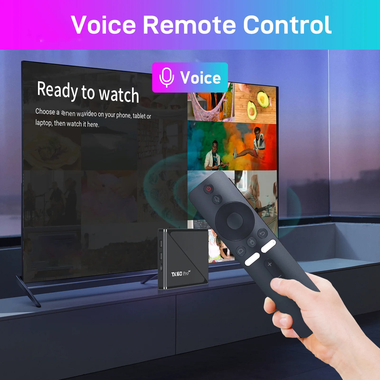 TX60 PRO TV Box - Android 16.0, 1GB RAM, 8GB/256GB Storage