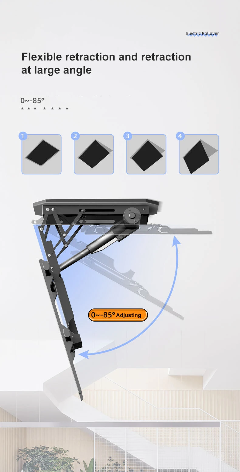 High Quality Multi-Directional Adjustable Motorized Hidden Flip down ...