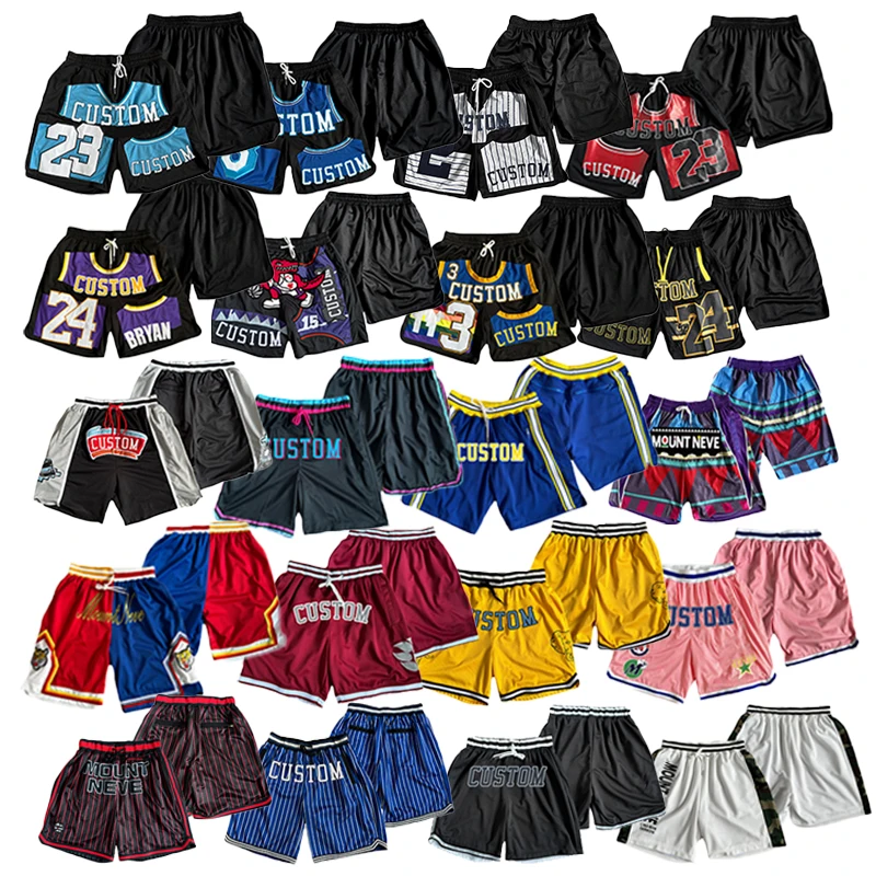 Custom Men Sublimation Blank Retro Varsiti Short Logo Oversized Bulk ...
