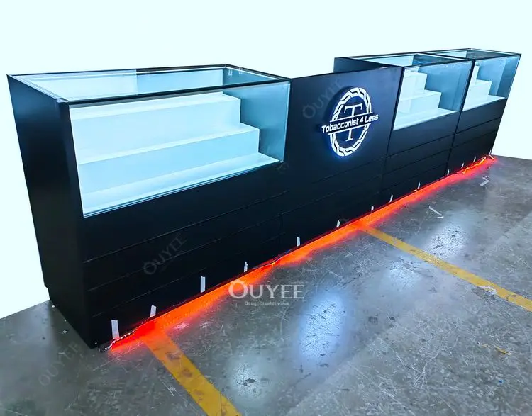 Ouyee Retail Dispensary Store Display Showcase Glass Store Counters ...