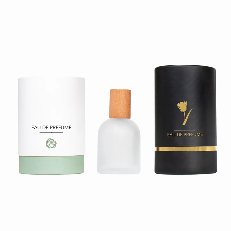 Design 30ml 50ml Round Cylinder Luxury Empty Glass Parfum Spray Perfume ...