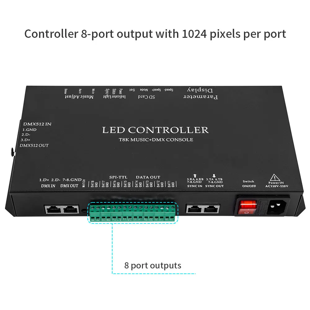 DMX512 Programmable LED Strip Controller - Smart Lighting