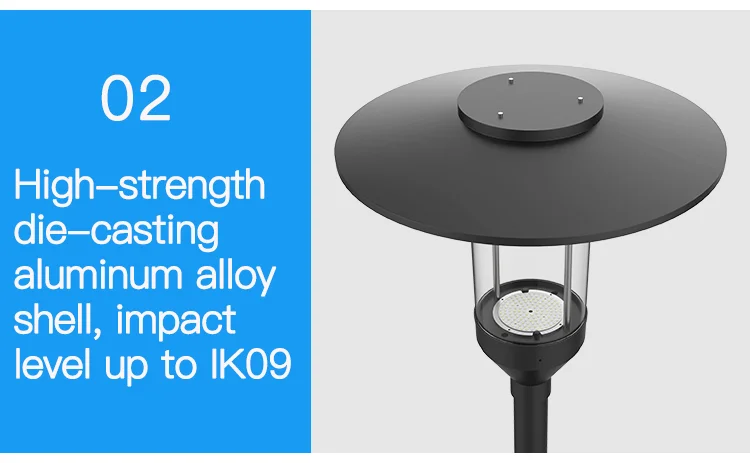 Catenary LED Aluminium Street Lamp Post 30w 60w for Gardens