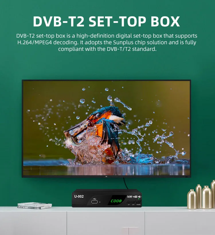 H. 264 Dvb T2 Terrestrial Digital Set-top Box High-definition Fta Tv ...