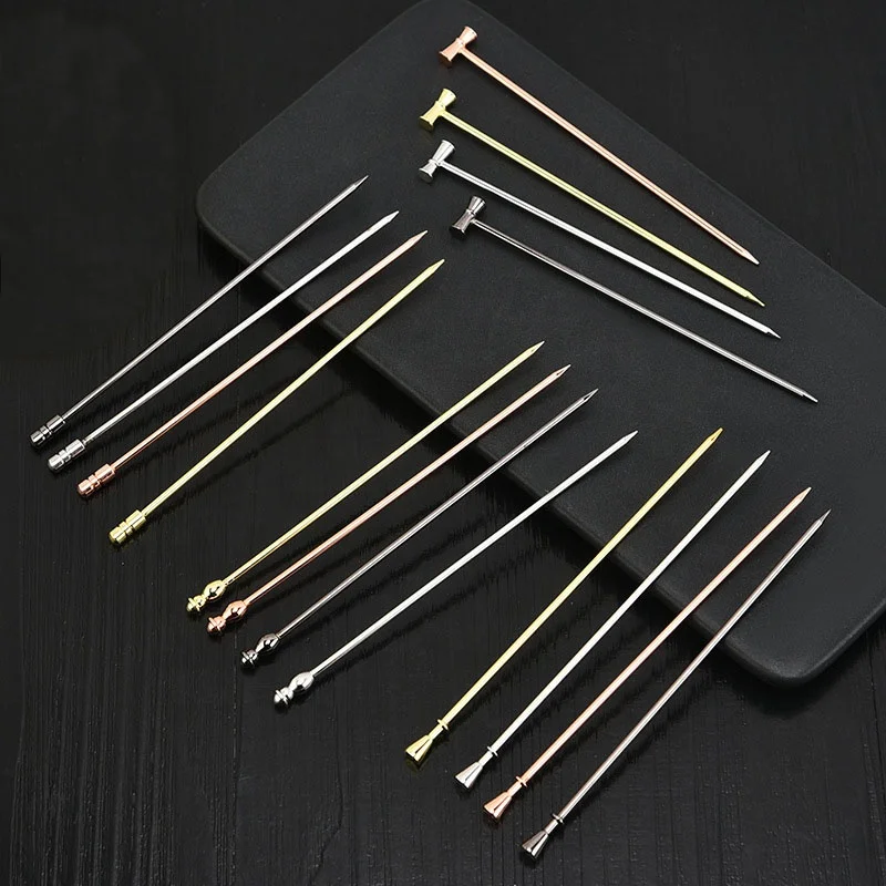 11cm Colorful Metal Bar Tools Accessories Cocktail Swizzle Sticks Fruit ...