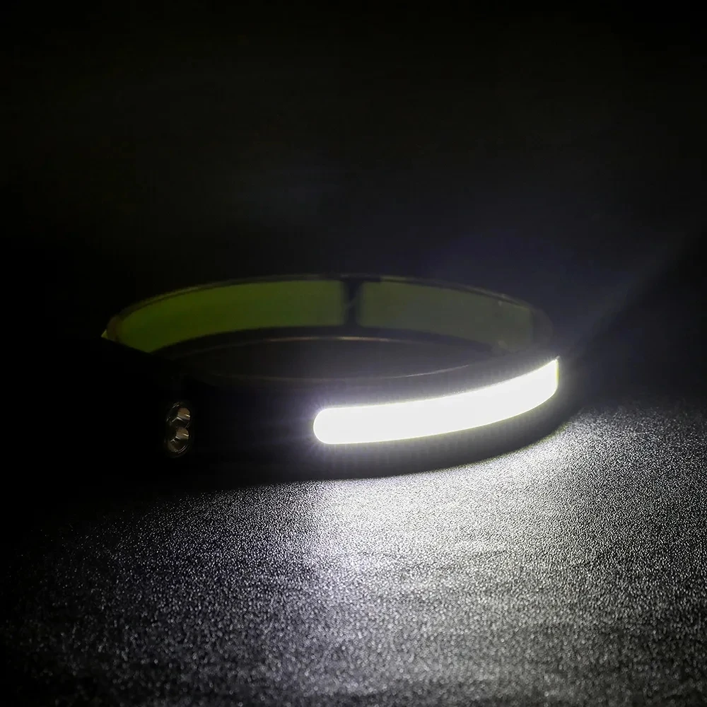 Sensor Headlamp COB LED Headlight 1200mAh Battery Type-C USB ...