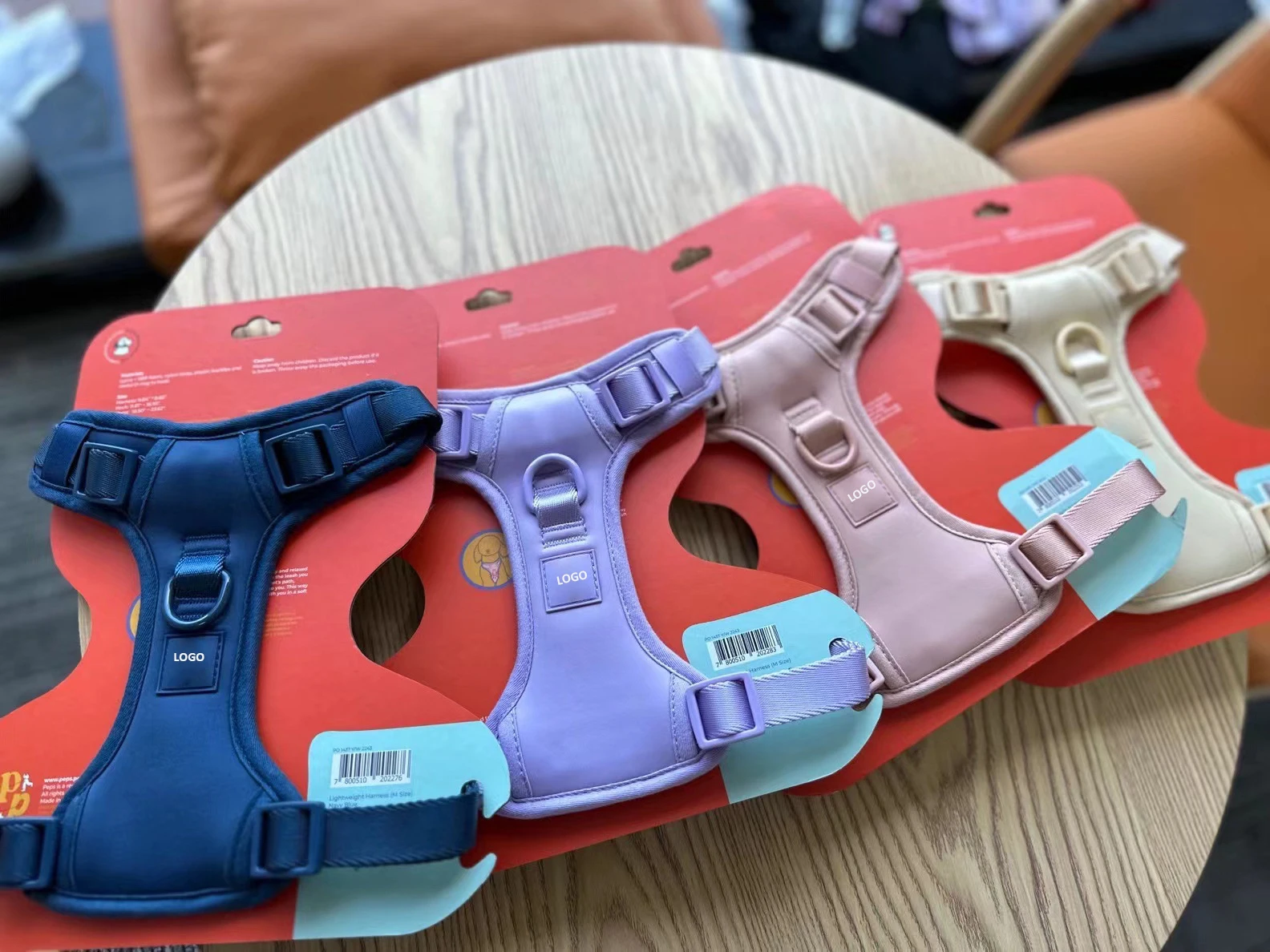 Custom Logo Colors Adjustable Front Clip Luxury Medium Dog Harness Set ...