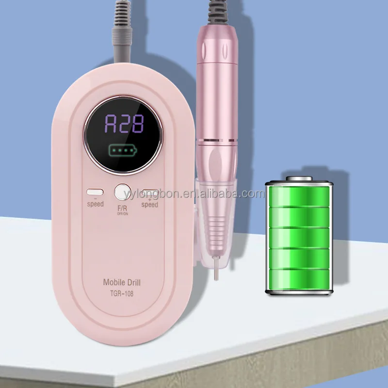 Professional Li-battery Rechargeable Nail Drill Manicure & Pedicure ...