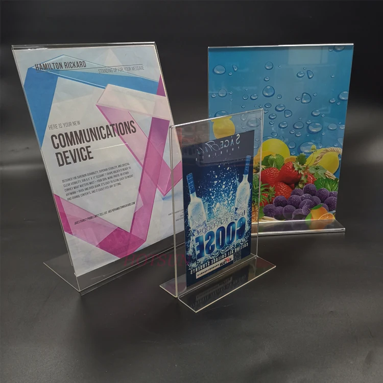 Acrylic A4 Menu Stands - Clear, Durable, and Versatile