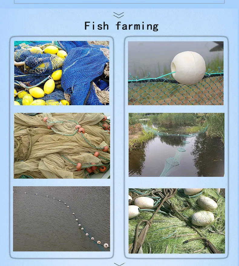 PVC Fishing Nets with Float Foam Plastic Buoy Marine Fishing Net ...