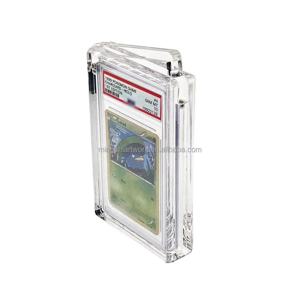 Mingshi Tcg Graded Card Acrylic Display Case With Magnetic Lid - Buy ...