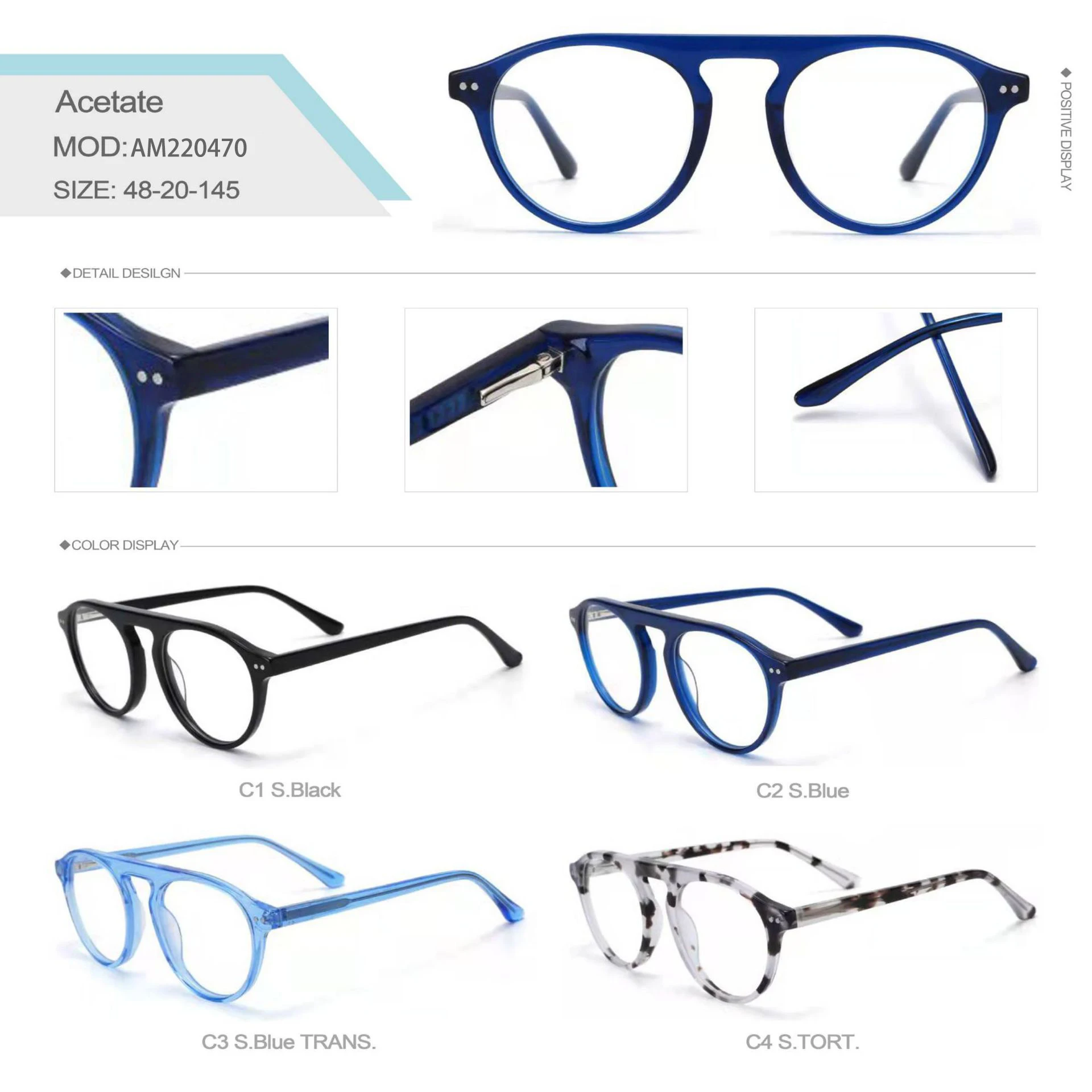 2022 Ultralight Comfortable Handmade Acetate Eyewear Women Men Big ...
