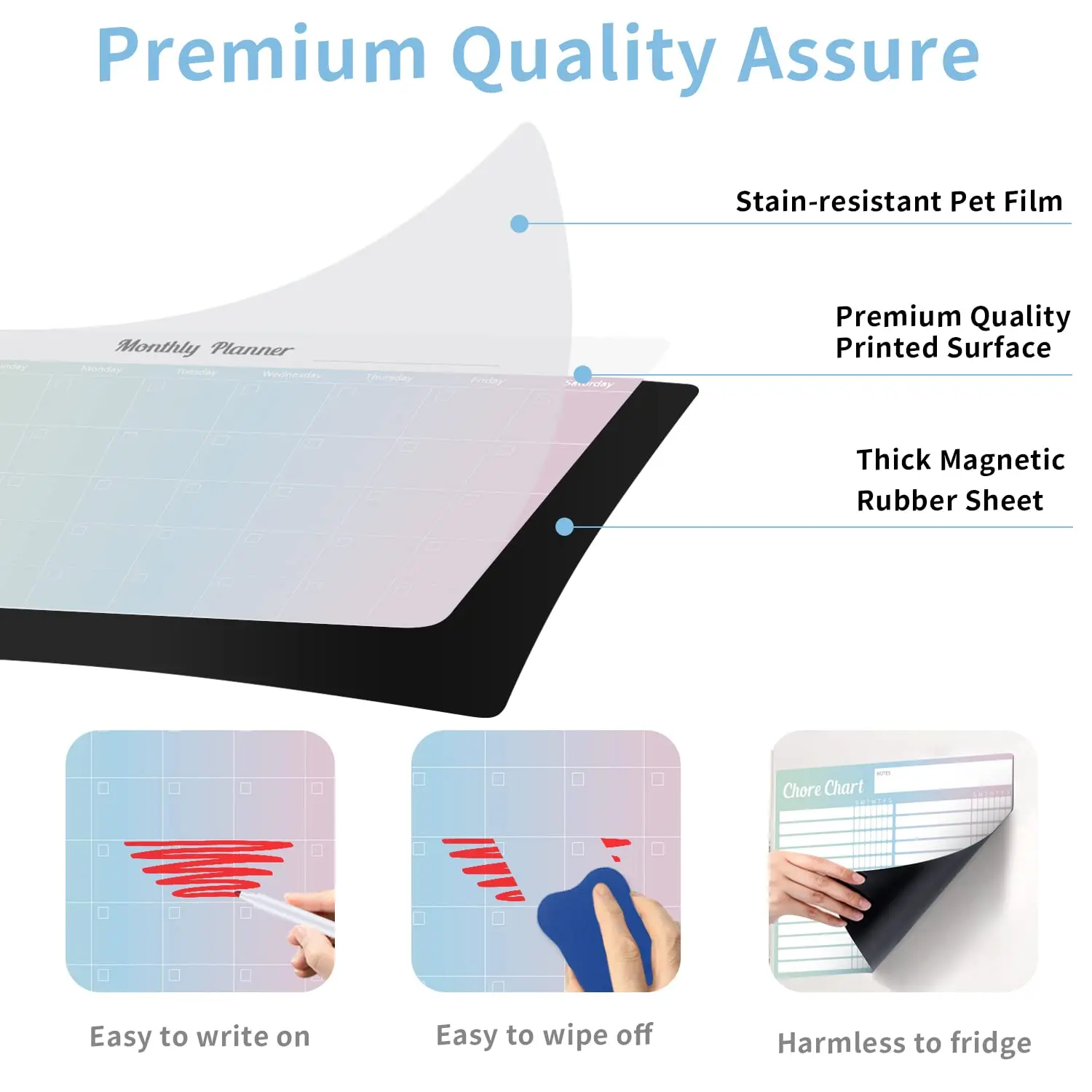 Custom Family Chore Chart For Multiple Kids Fridge Dry Erase Magnetic ...