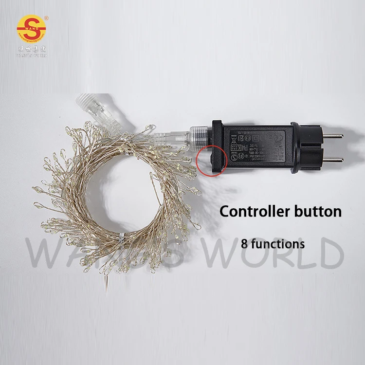 6M 200L Adapter Controller Garland LED Firecracker String Lights ...