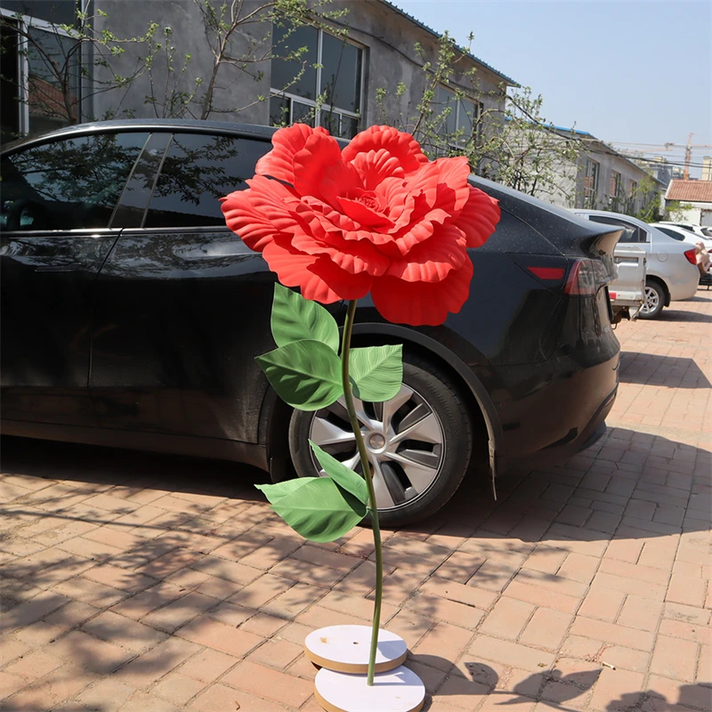Large Artificial Peony Window Display - 80cm Giant Flowers