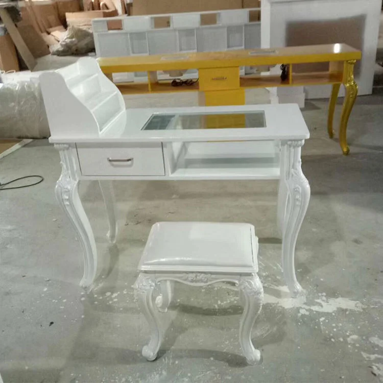 Diant Nice Nail Salon Furniture Black Marble Make Manicure Table Black ...