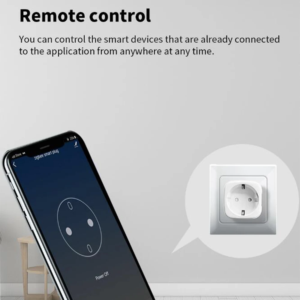 Tuya Smart Zigbee Plug 16A EU Outlet 3680W - Alexa Compatible