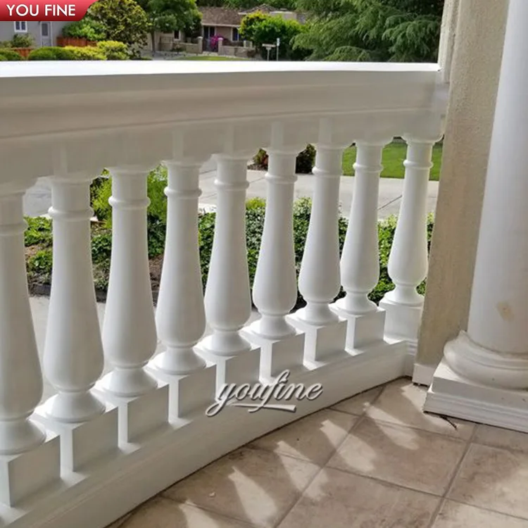 Custom Cut Marble Outdoor Guardrail & Railing for Stairs ODM