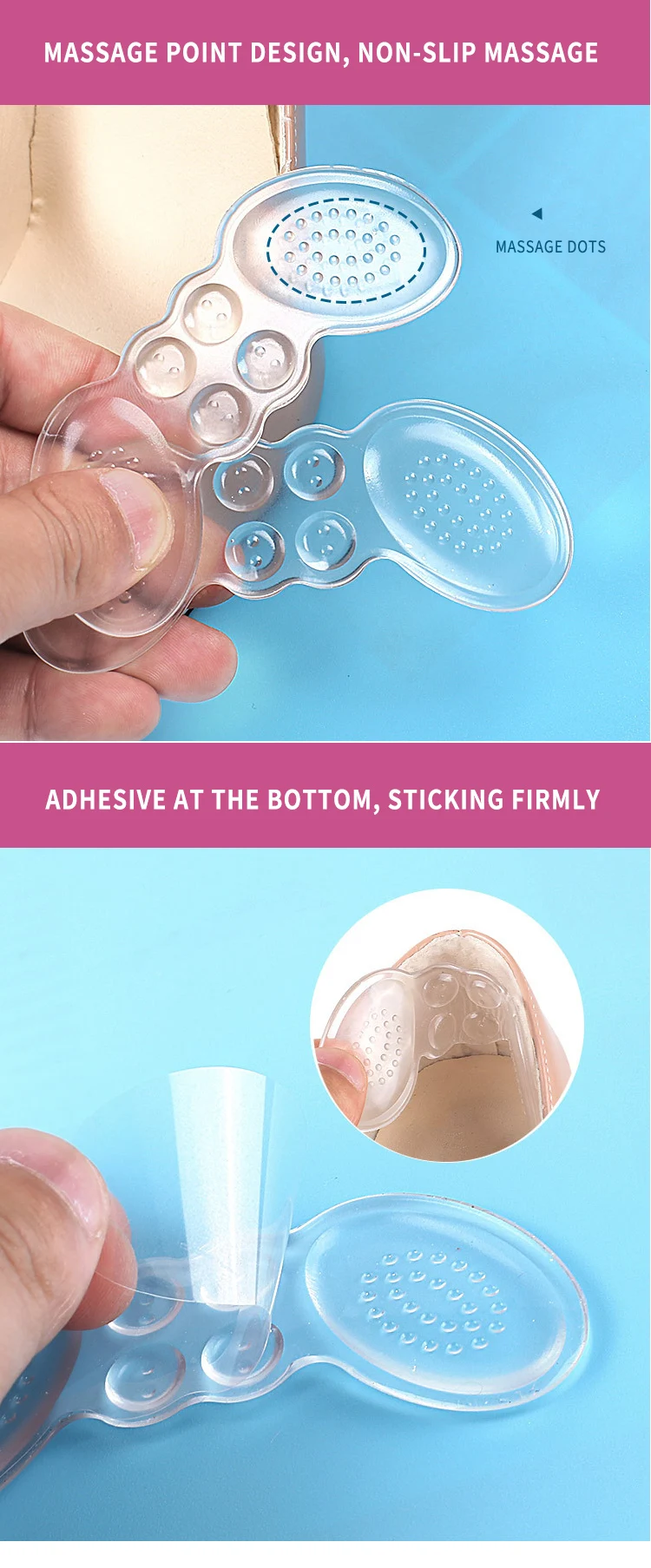 Transparent Silicone Liner Strip - Invisible Heel Support