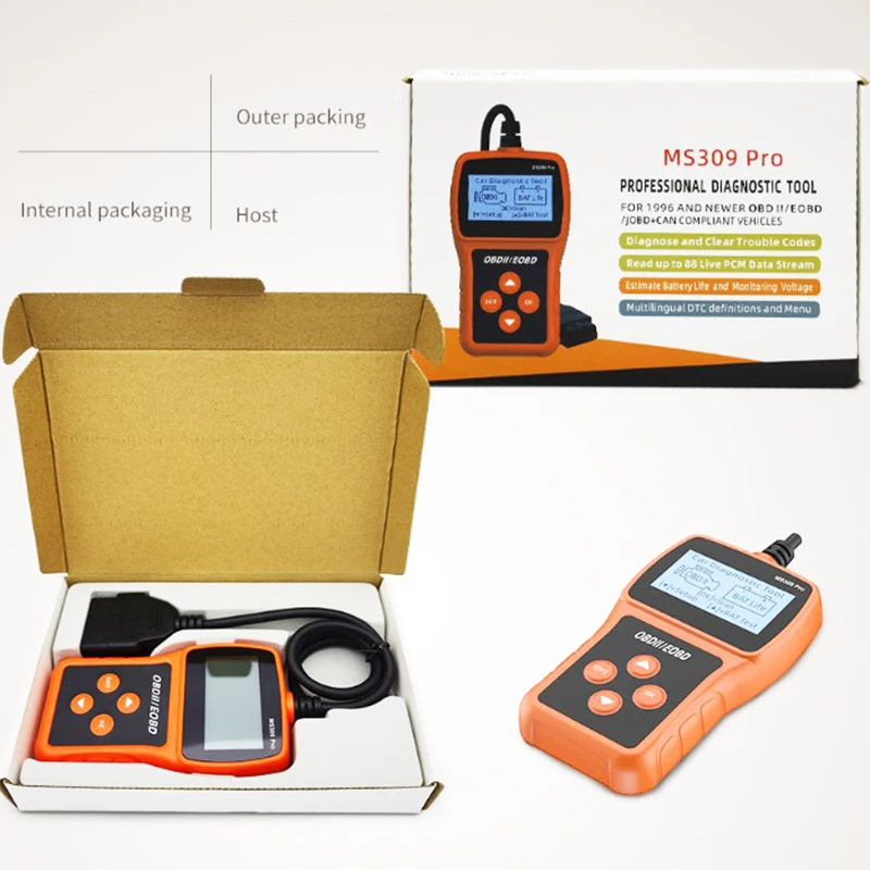 Professional Enhanced Obd Ii Vehicle Code Reader Automotive Obd2 Eobd ...