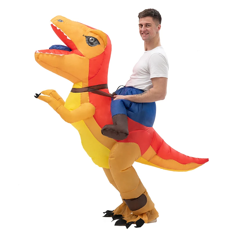 Huayu New T-rex Dinosaur Inflatable Suit Mascot Halloween Inflatable ...