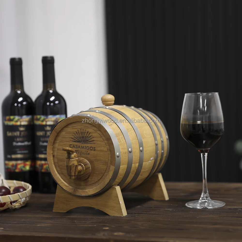 Custom Solid Wood Decorative Mini Wooden Display Cask 3l Beverage ...