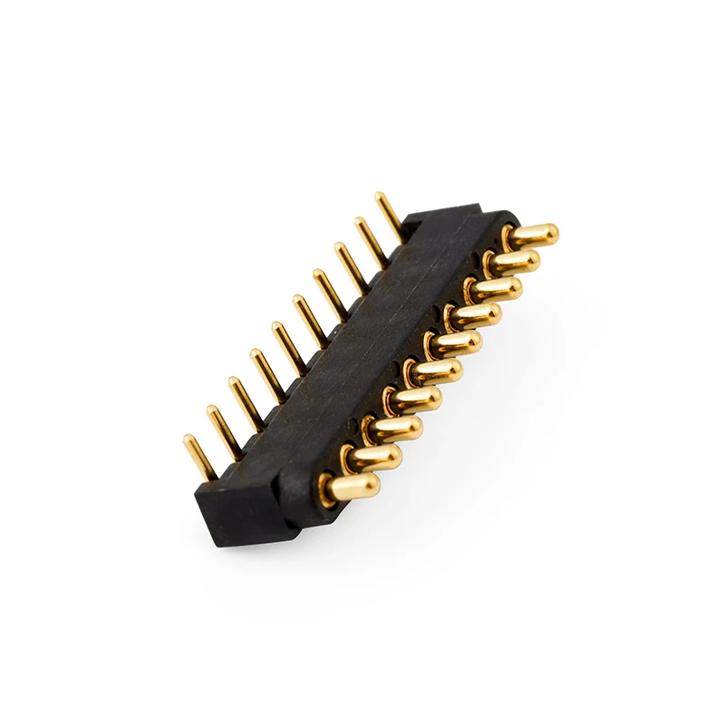 10pin Pogo Pin Connector Right Angle Male Brass Spring Laoded Ball ...
