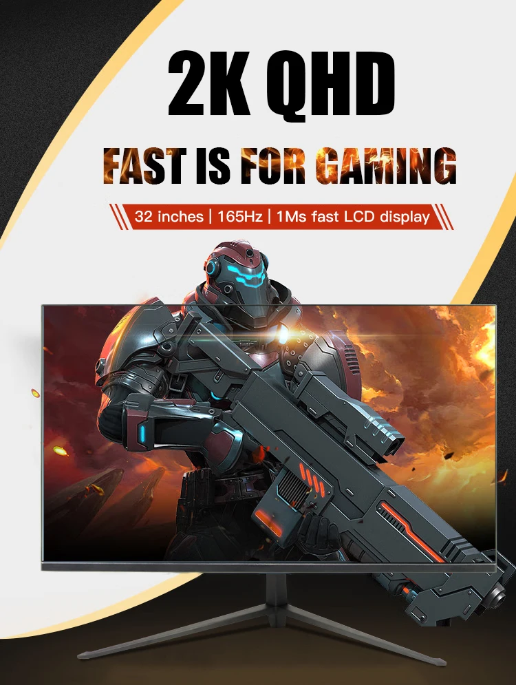 32 Inch Curved Screen Monitor - 2K 240HZ Gaming Display