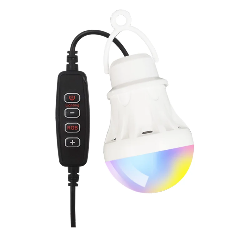 Dc5v 5w Colorful Color Led Bulbs Usb Portable Rechargeable Light Bulb ...