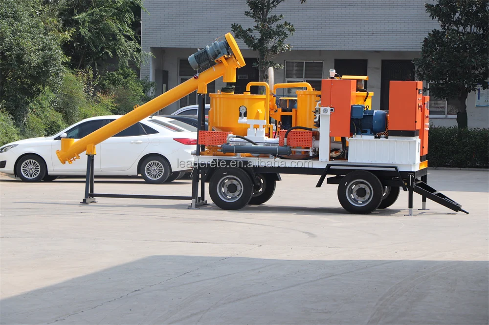 Electric Grout Mixing With Screw Feeder Grouting Pump With Mixer ...