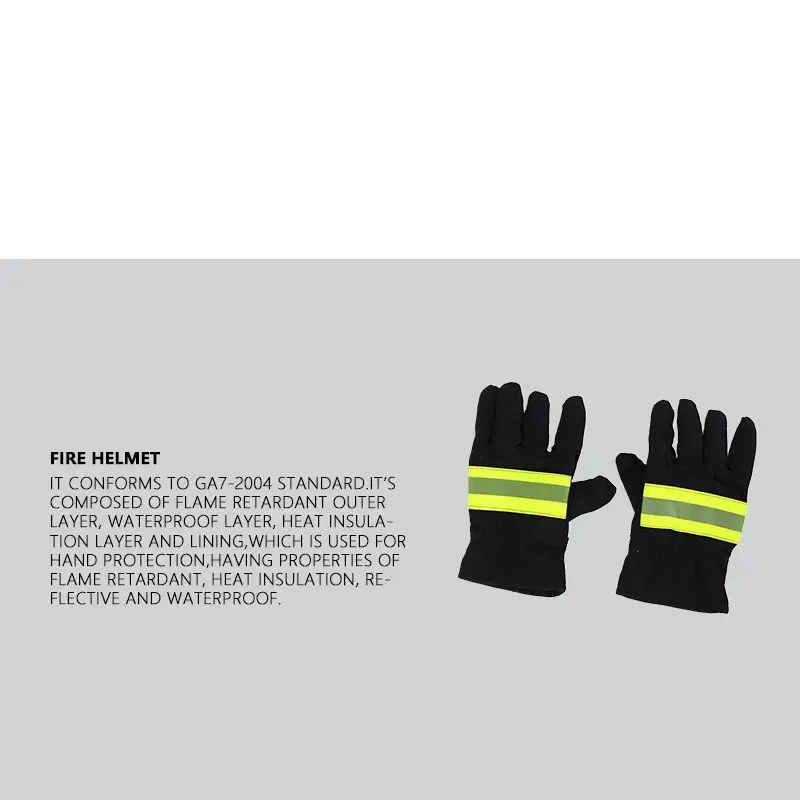 High Quality Fire Resistant Firefighting Mitten Firefighting Gloves ...