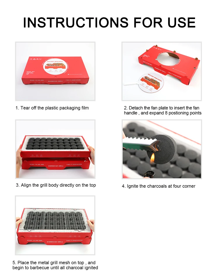 GARIDA BBQ Grill Stove Box GCBG-027 - Portable Charcoal Grill