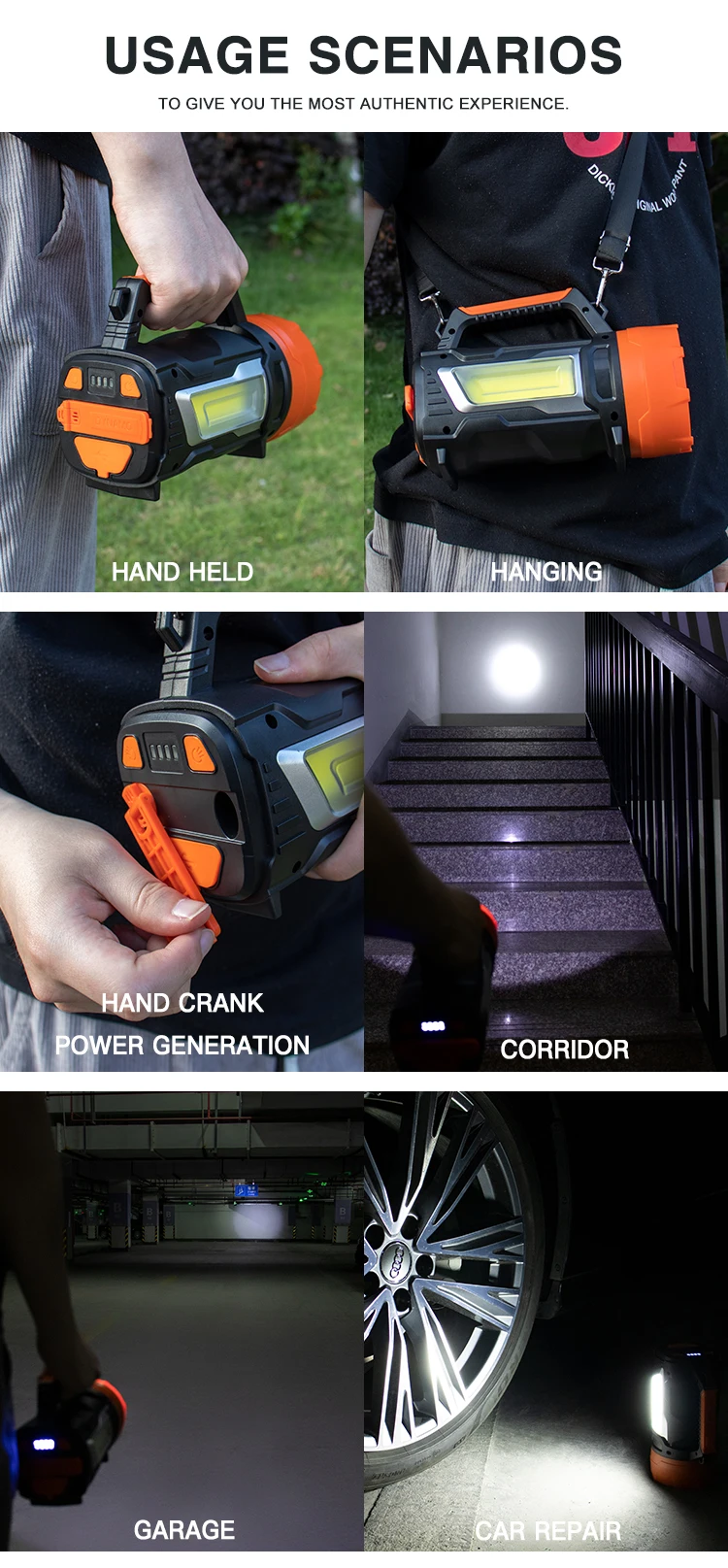 Wholesales Multifunction Handheld Spotlights Portable Led Searchlight ...