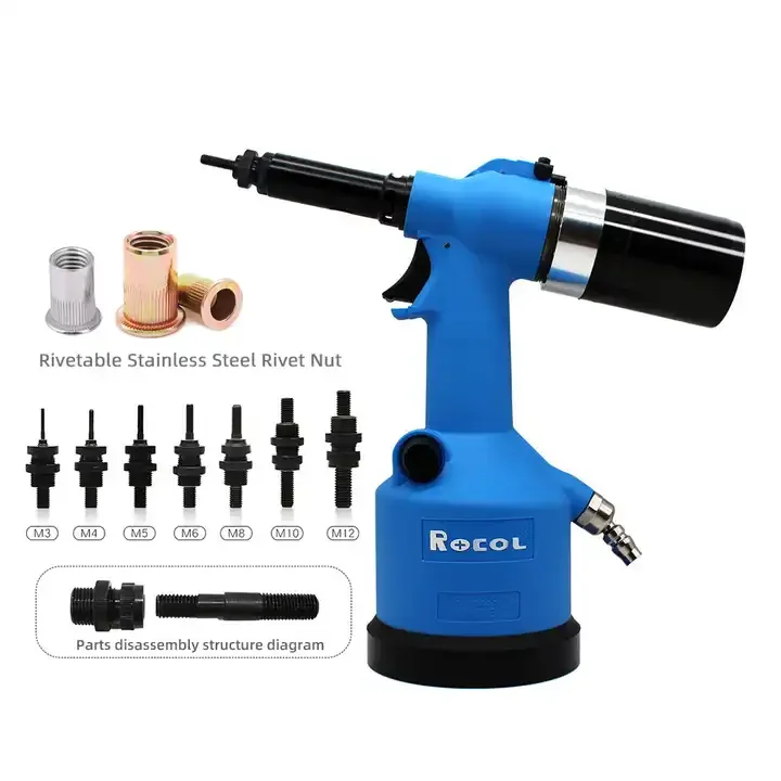 Industrial Hydraulic Pneumatic Riveter Automatic Air Gun Tool Hexagon ...