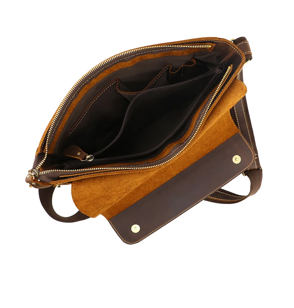 Royal Bagger Men's Shoulder Bag - Vintage Genuine Leather