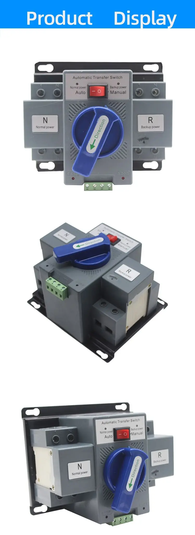 Factory Ats Controller Generator Transfer Switch 2p 3p 4p Dual Power ...