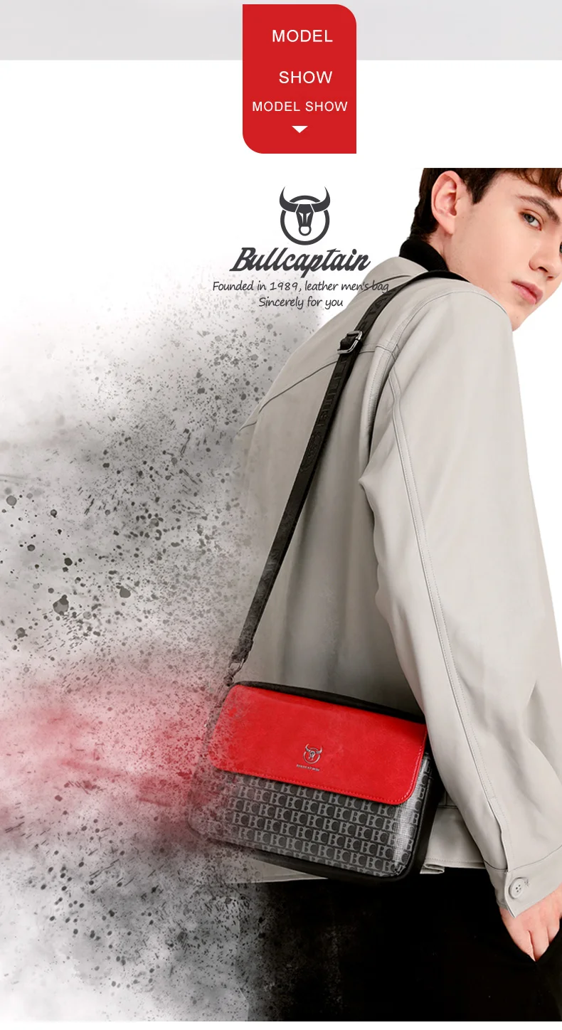 BULLCAPTAIN Messenger Bag - Versatile & Stylish Men's Handbag