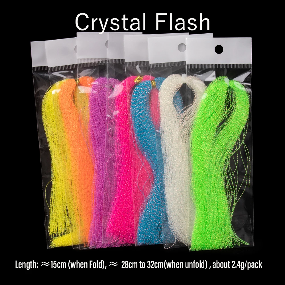 Luminous Crystal Flash Fly Tying Materials Lumo Flashabou Holographic ...