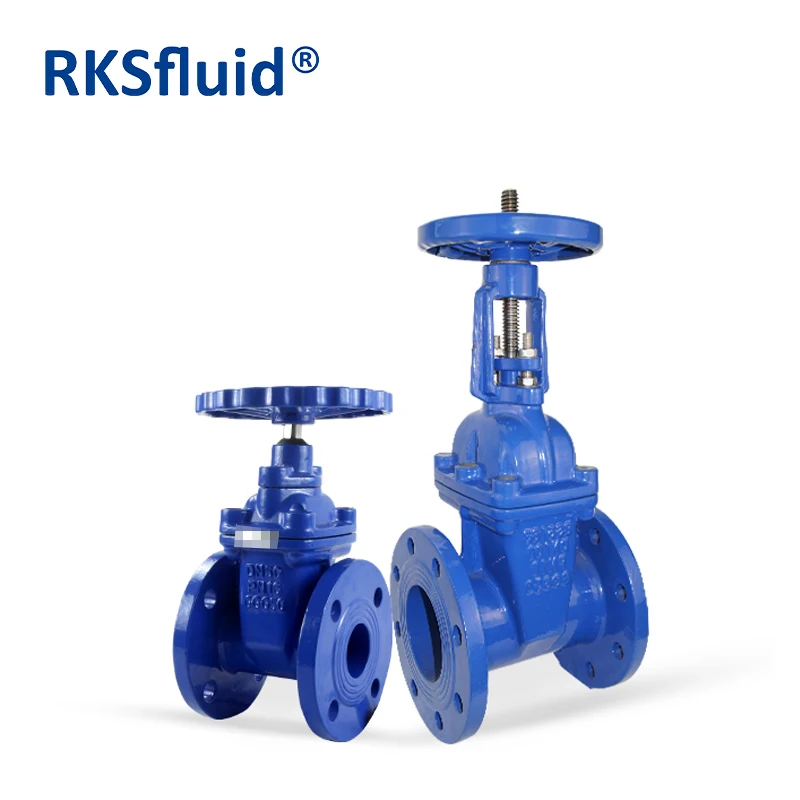 BS 5163 cast ductile iron GGG50 resilient seated flanged gate valve ...