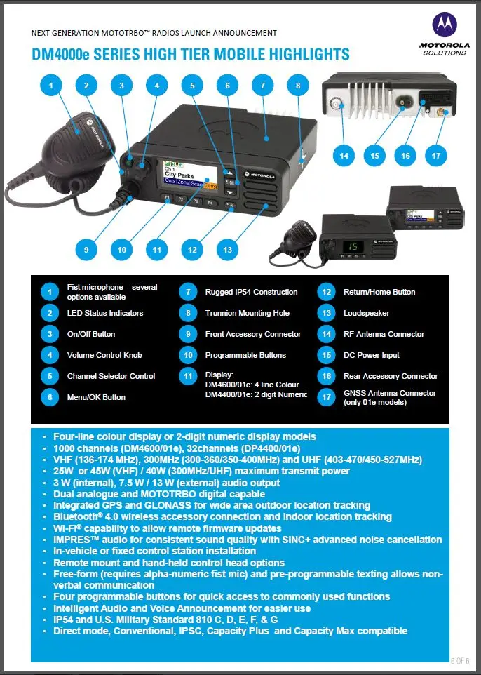 Motorola DM4600 DM4601 Dm4601e - Reliable VHF/UHF Radios