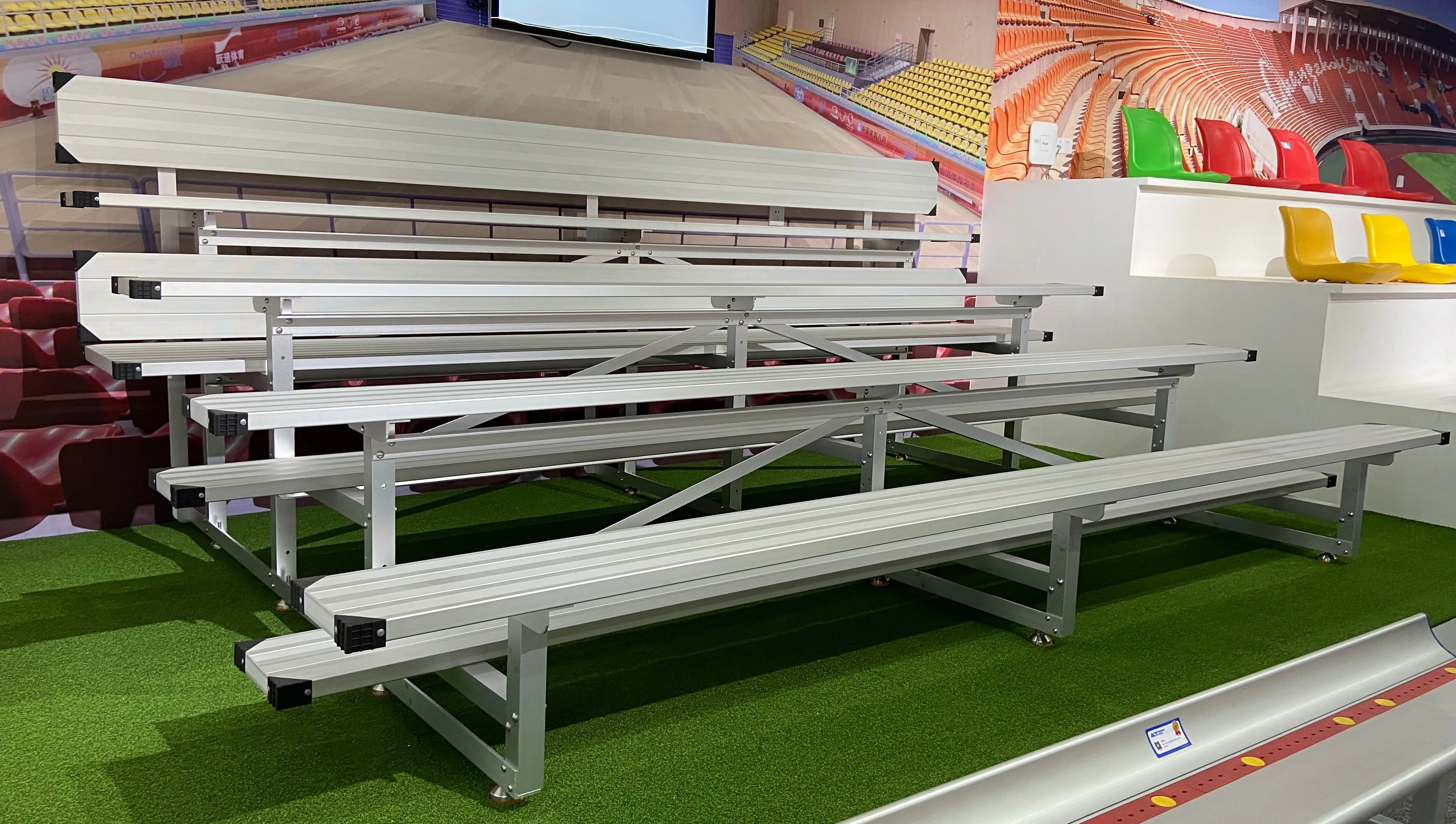 Outdoor 3 Row Metal Spectator Stand Metal Gym Bleacher With Factory ...