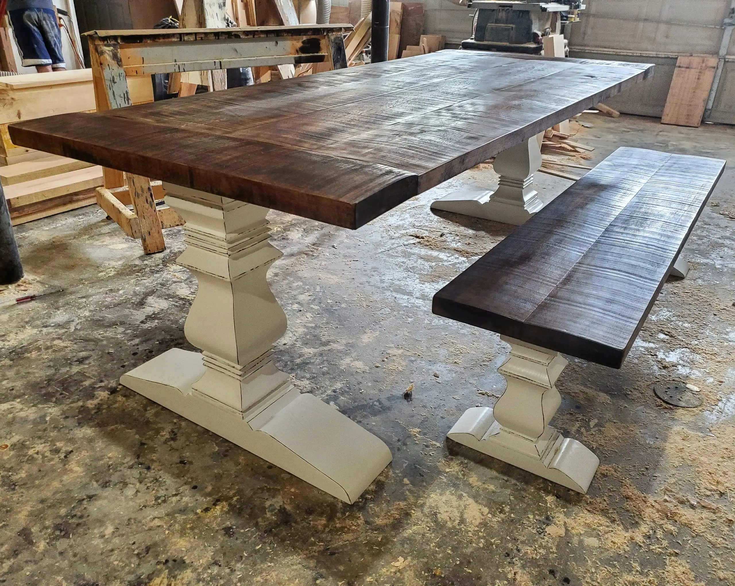 Modern Wood Pedestal Dining Table Base For Heavy Duty Use - Oem