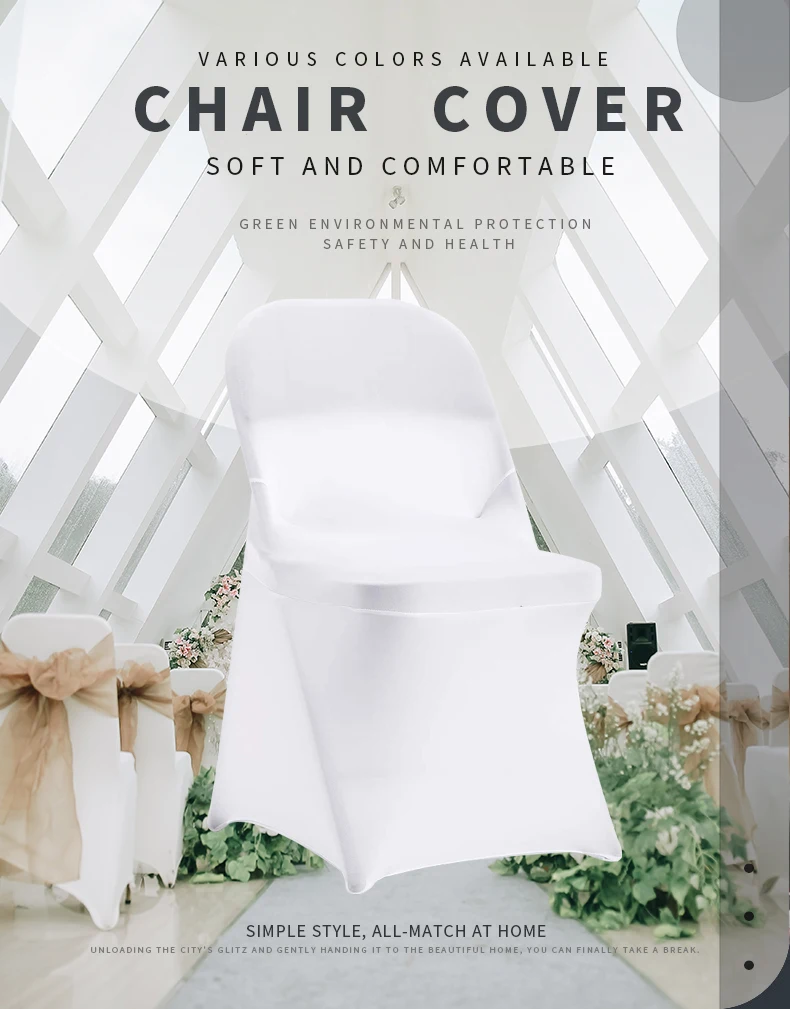 Universal White Spandex Folding Chair Covers For Wedding - Buy Chair ...