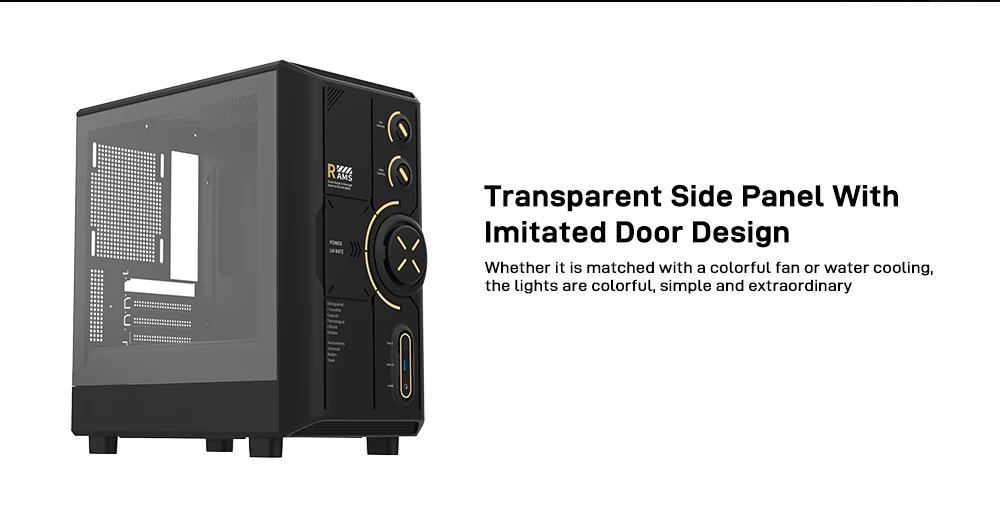 Hot Selling ALSEYE RAMS 2.0 Mid Tower PC Cabinet Micro ATX ITX Gaming ...