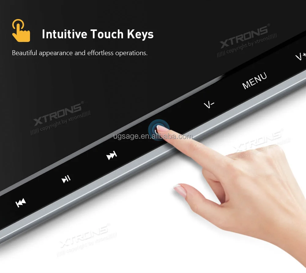 Xtrons 2 Pieces 10.1 Inch Screen Dvd Player Car Headrest Monitor ...